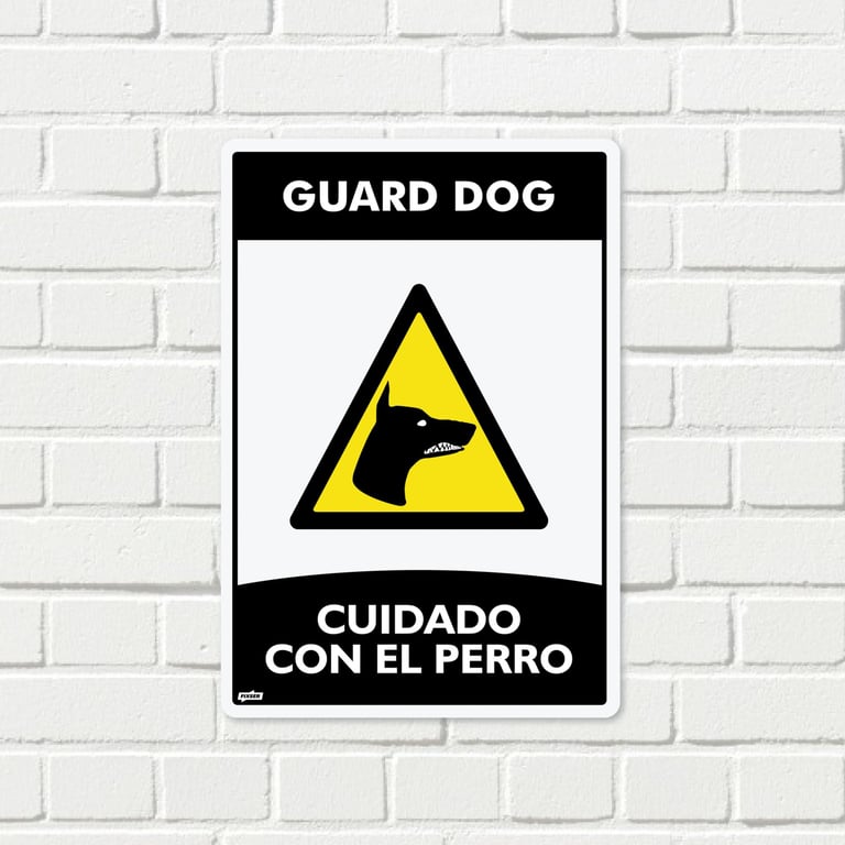 Señal Cuidado Con El Perro 35X24Cm FIXSER | falabella.com