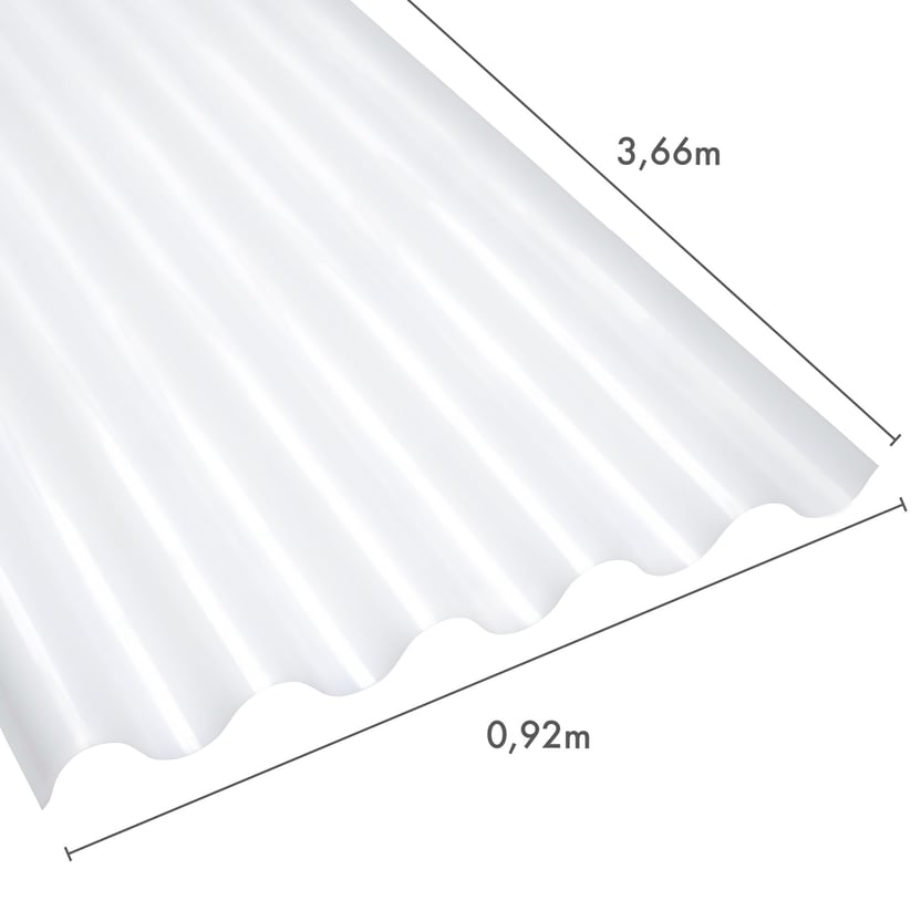Teja P7 Opal N12 366x92cm 0.7mm Policarbonato Arkos - Homecenter.com.co