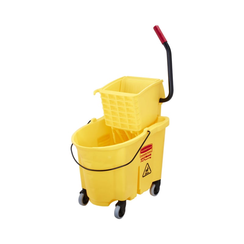Balde Con Escurridor Amarillo Institucional 33 Lt RUBBERMAID ...