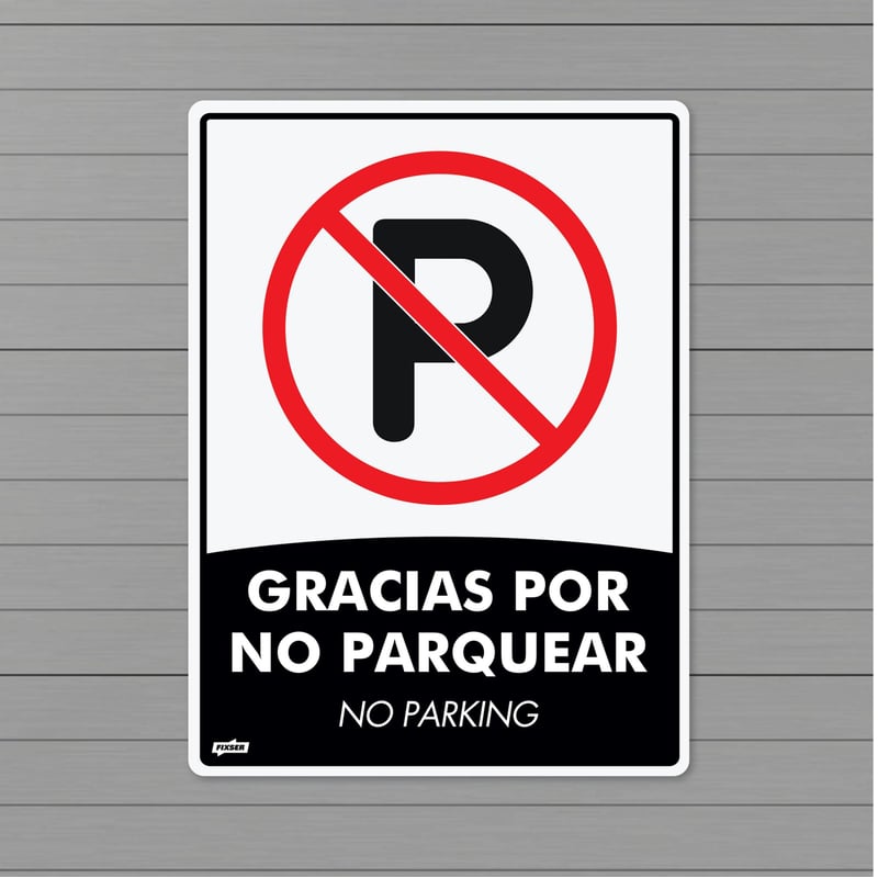 Señal Gracias No Parquear Adhesiva 61X45Cm FIXSER | falabella.com