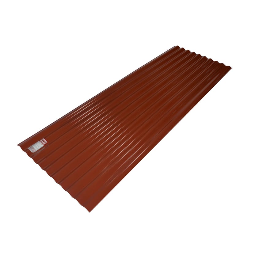 Teja plástica ondulada tipo zinc, 3.05m x 76cm, color rojo, no traspasa ...