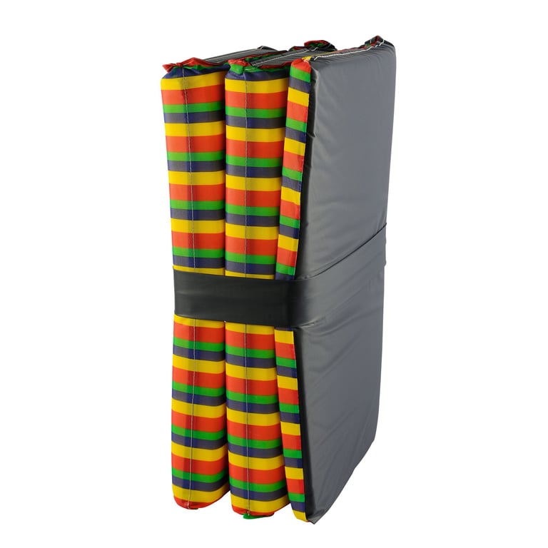 Colchoneta para Camping Plegable Impermeable 180x60x4cm Rayas Azul ...