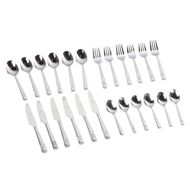 Juego Cubiertos 6 Puestos 24 Piezas Lines JUST HOME COLLECTION ...