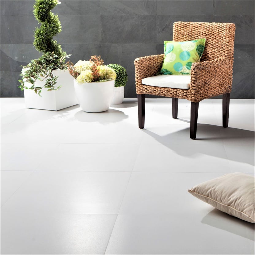 Piso Gres Porcelanico Esmaltado Blanco 60x60cm Caja 1.44 m2 ...