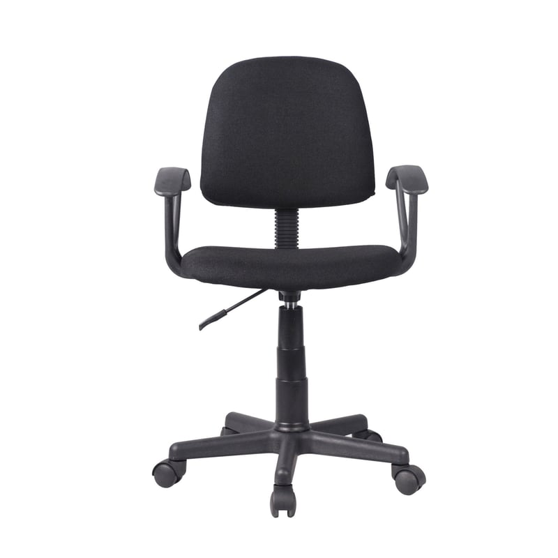 Silla de Escritorio Profesional con Brazos Negro JUST HOME COLLECTION ...