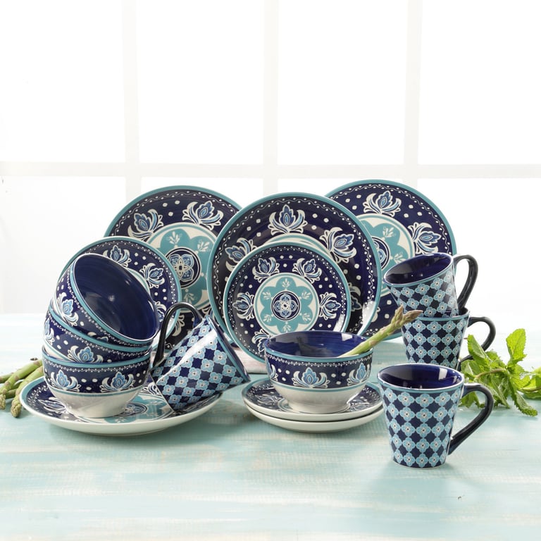 Vajilla Azul 4 Puestos 16 Piezas JUST HOME COLLECTION | falabella.com