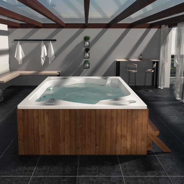 Jacuzzi Spa - Hidro-Aero - Blanco - Calentador Gas Natural FIRPLAK ...