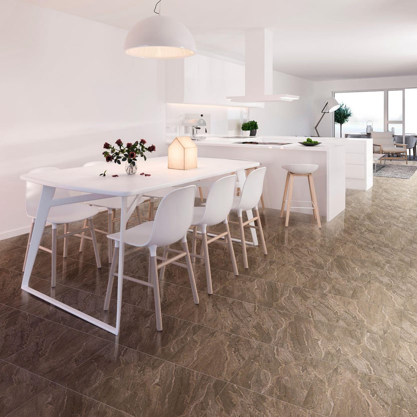 Piso Cerámico Deva Café 33.8x33.8cm Caja 1.6 m2 Corona - Homecenter.com.co