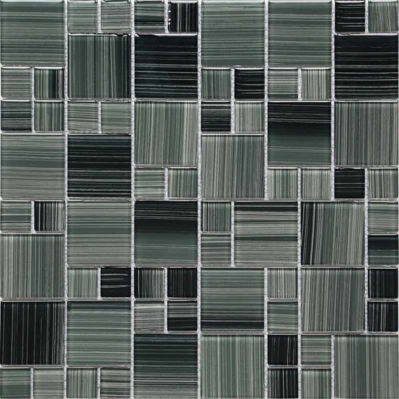 Mosaico Vidrio Line Dark/Grey 30X30cm HOLZTEK | falabella.com