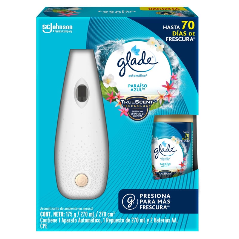 Glade Automático Unidad Paraiso Azul 175 gr GLADE | falabella.com