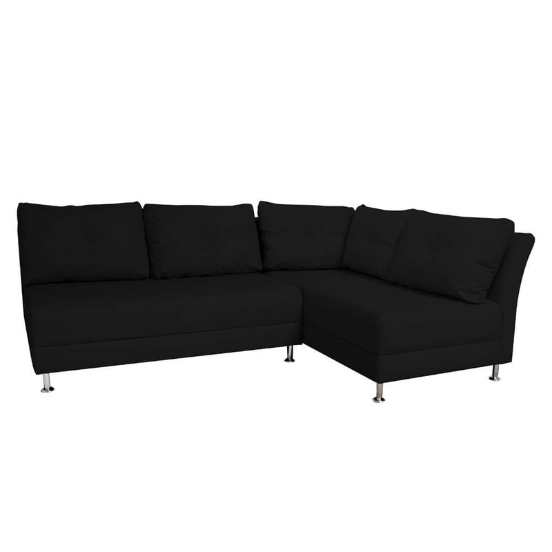 Sofá Esquinero Crosby Derecho 5 Puestos Tela Negro JUST HOME COLLECTION ...