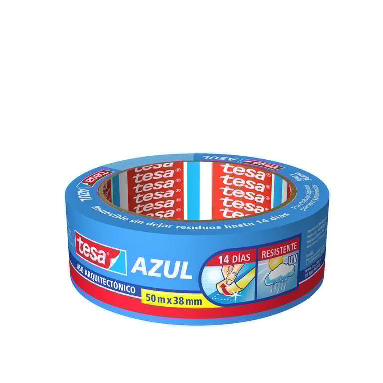 Cinta Enmascarar Azul Proteccion UV 14D 50m x 38 mm TESA | falabella.com