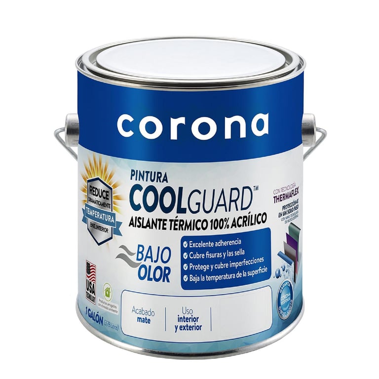Pintura Coolguard Aislante Térmico Blanco 1 Galón CORONA | falabella.com