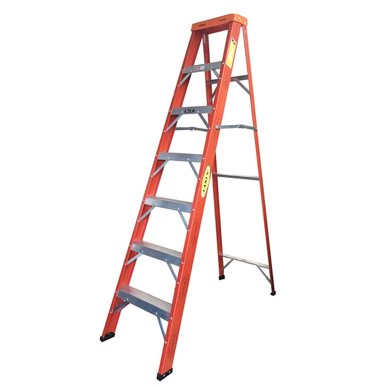 Escalera Certificada Tipo Tijera 7 Pasos 2.10mt Dieléctrica Tipo 1A ...