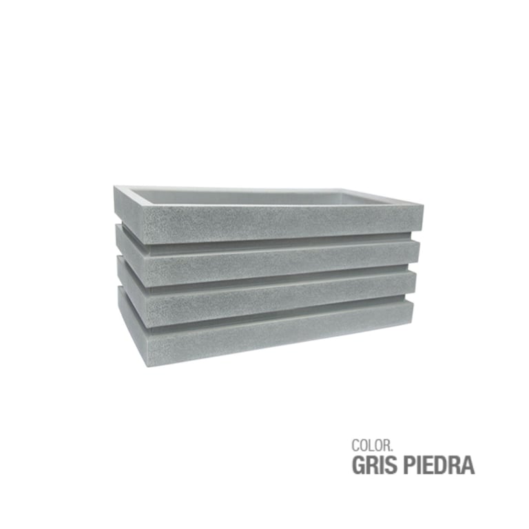 Jardinera Polietileno Gris Piedra 70 x 30 x 33 cm TUMATERA | falabella.com
