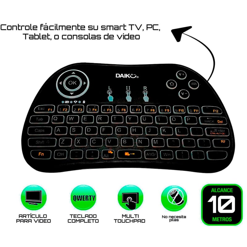 Control Remoto Smart Tv Recargable Alcance 10 Mts DAIRU | falabella.com