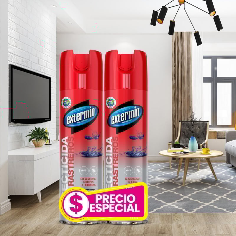 Insecticida Aerosol Rastreros Extermín 2 Und X 400 Ml Cada Una EXTERMIN ...