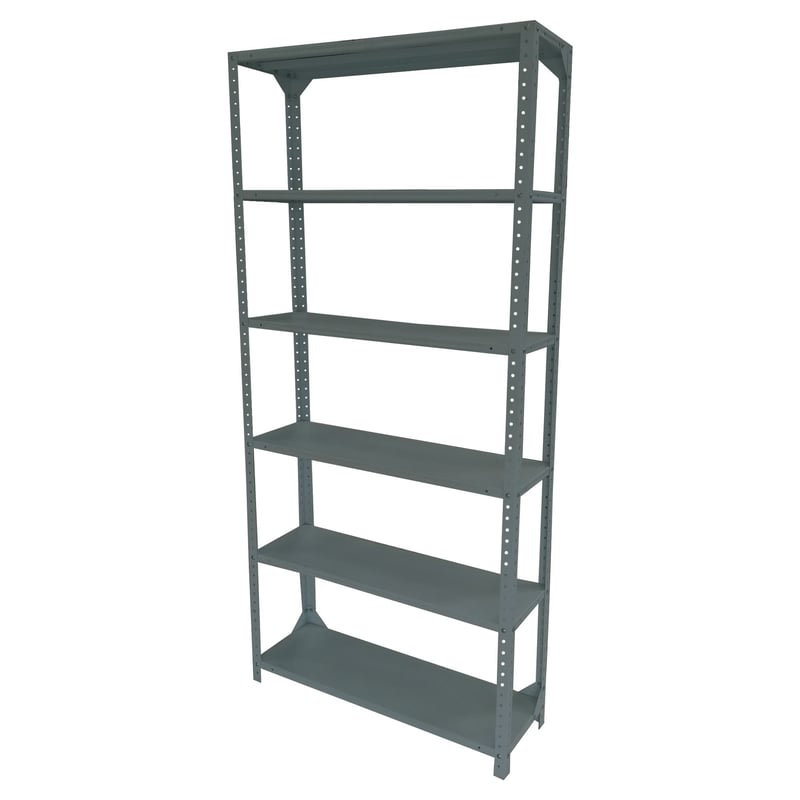 Estantería 6 Niveles Metálica 92x200x30 cm Gris INDUSTRIAS CRUZ ...