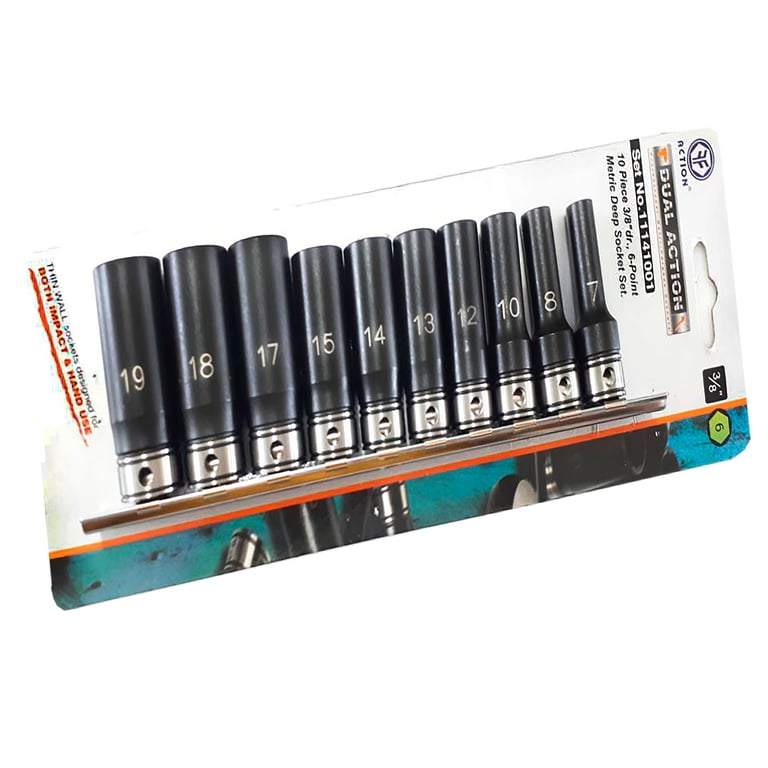 Set Dual de Copa Larga Para Impacto Milimétrica Cuadrante de 3/8 ...