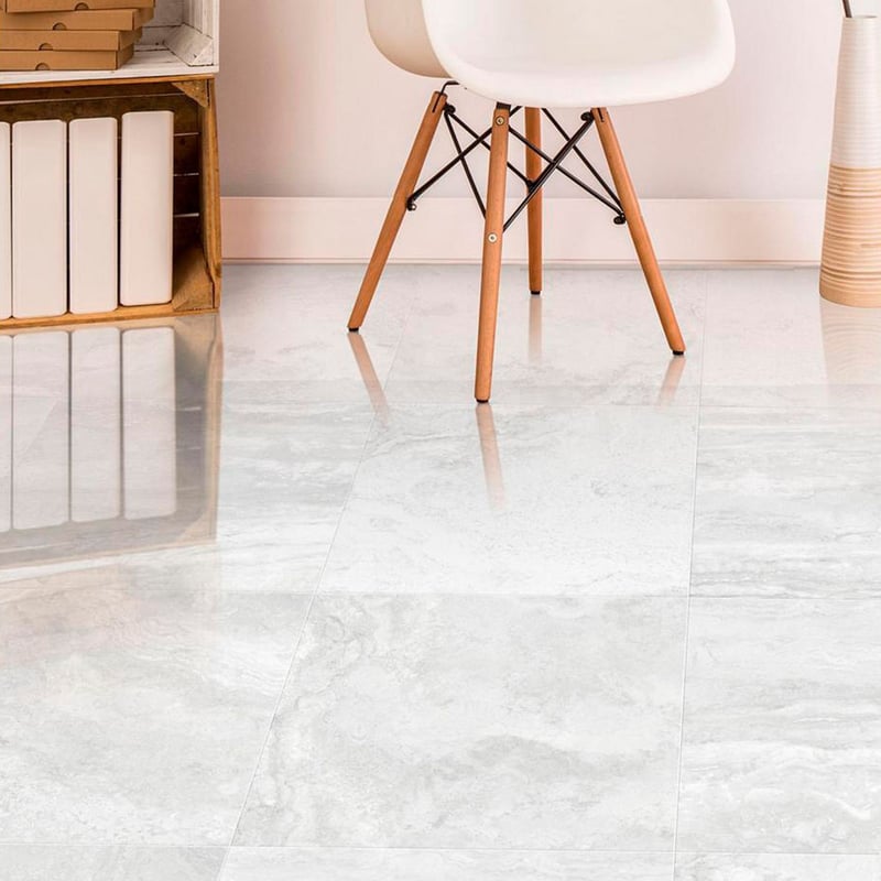 Piso Porcelanato Bari Plata Mármol Brillante 60x60cm Caja 1.44 m2 ...