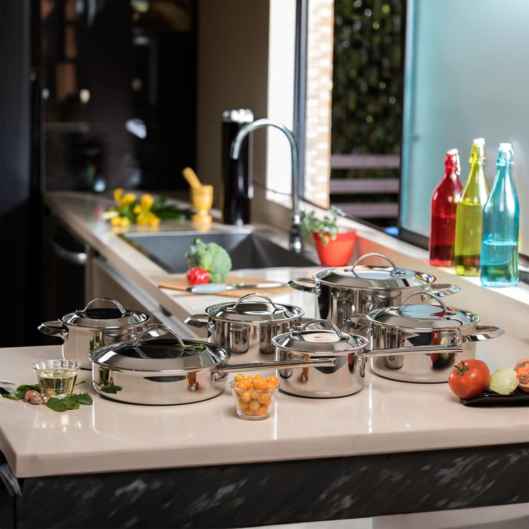 Bateria de cocina de 12 Piezas en Acero Quirúrgico PURINOX | falabella.com