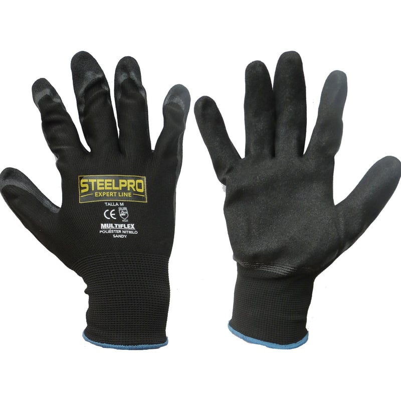Paquete X 12 Unidades Guante Multiflex Poli Nitrilo Sandy L STEELPRO ...