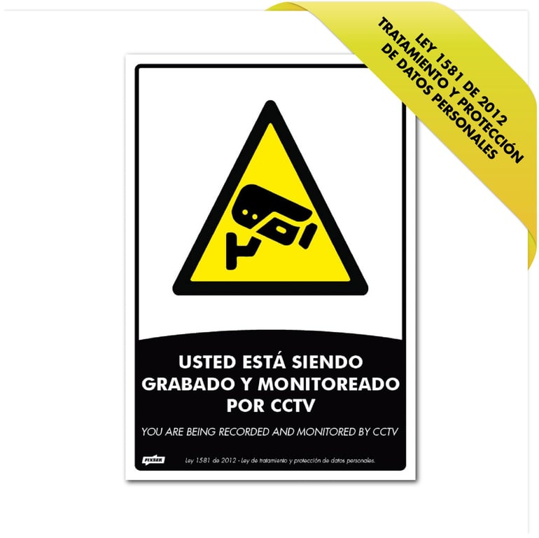 Señal Usted Esta Siendo Grabado Y Monitoreado 22X15Cms FIXSER ...