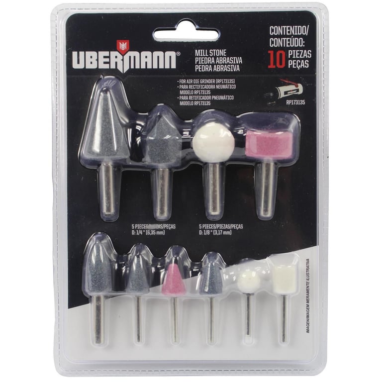 Kit de Fresas Para Mototool Neumático 10 Piezas Ubermann UBERMANN ...