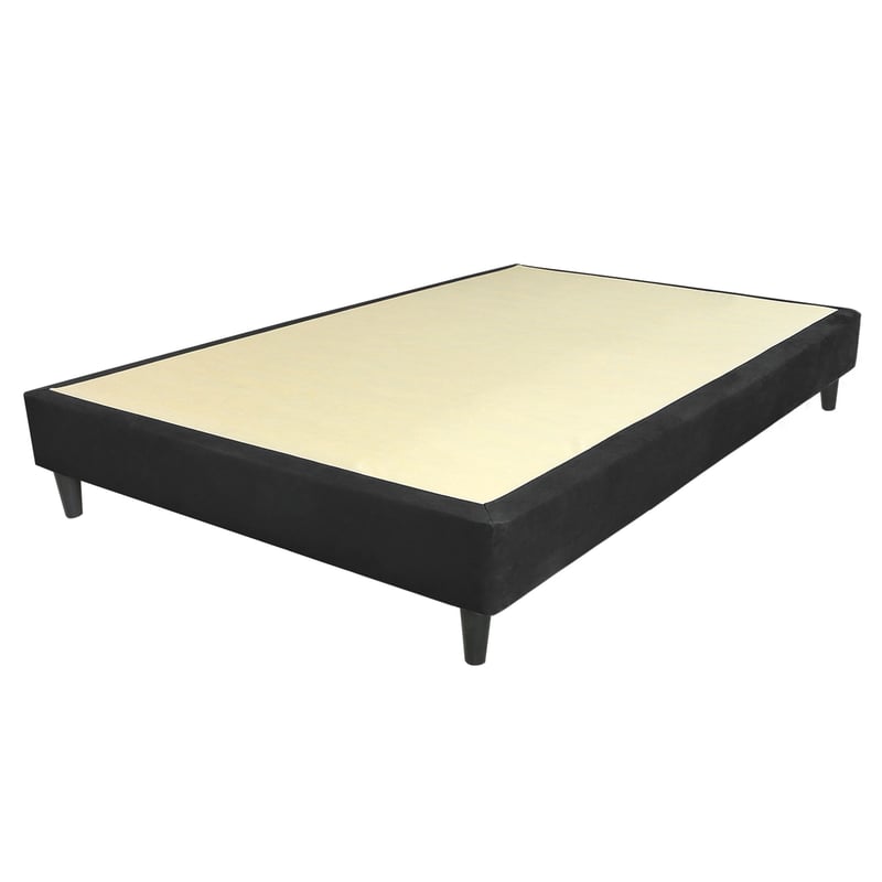 Base Cama de Madera 120x190x20 Microfibra Negro GENERICO | falabella.com