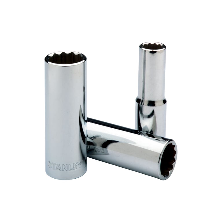 Dado Cubo Largos en Pulgadas 12 Puntas Encastre 1/2" - 9/16" Stanley ...