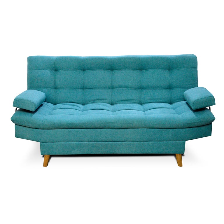 Sofá Cama Carvallo Lux 3 Posiciones Turquesa MUEBLES ONLINE | falabella.com