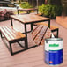 Pintura para madera en exterior base agua color encina claro 0.75 lts ...