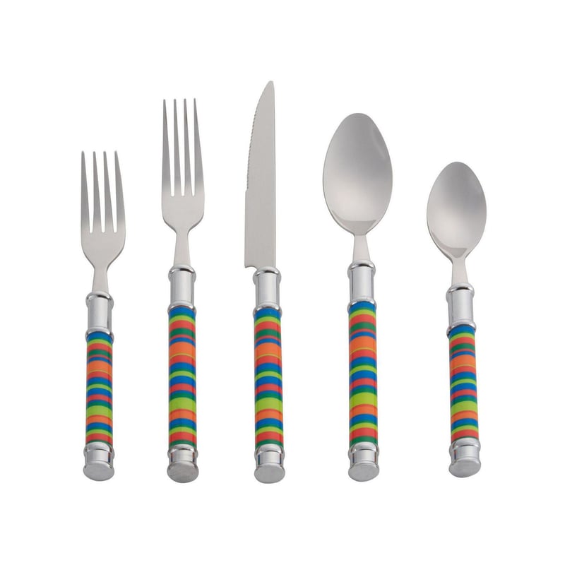 Cubiertos 20 Piezas Mango Redondo Colores JUST HOME COLLECTION ...