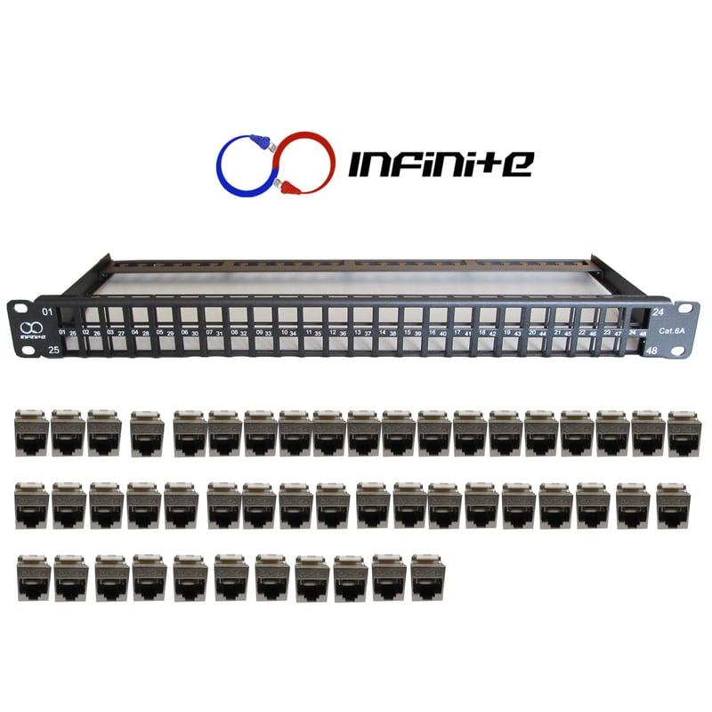 Patch Panel Categoría 6a de 48 Puertos Blindado INFINITE | falabella.com