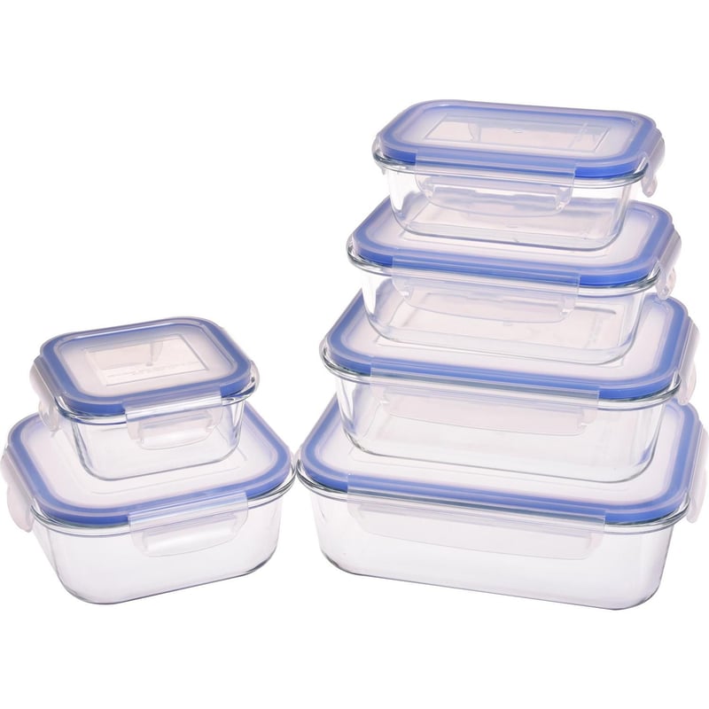 Set X6 Recipientes Herméticos En Vidrio JUST HOME COLLECTION ...