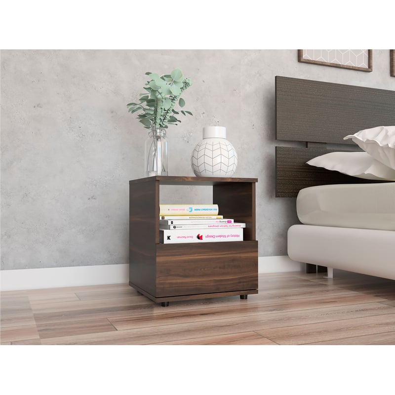 Mesa de Noche Camel Nogal RTA DESIGN | falabella.com