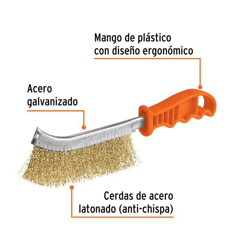Cepillo de Alambre Ondulado Curvo Truper TRUPER | falabella.com