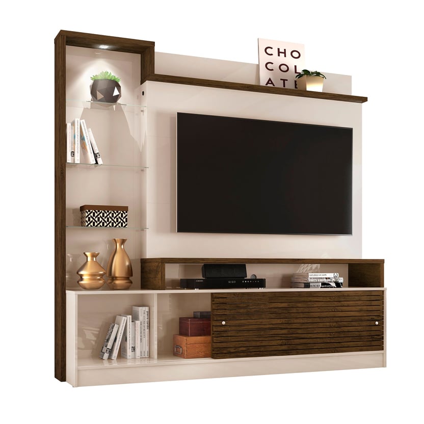 Centro de Entretenimiento Frizz Prime par TV de 55 Pulgadas 178.5x182 ...