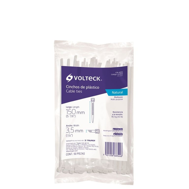 Cinchos Plásticos Tensión 40ib Negro Largo 15cm TRUPER | falabella.com