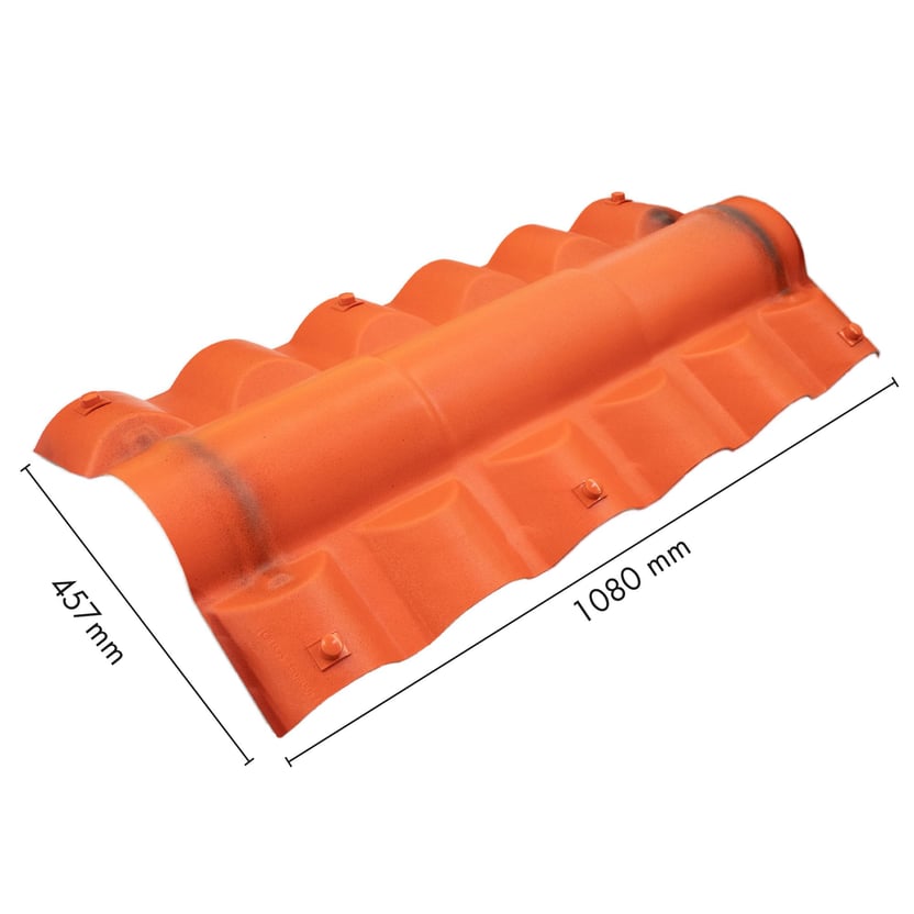 Caballete Teja Española Ecoroof 2.3mm Mate 88.7 x 45.7 x 15.3 Mts ...
