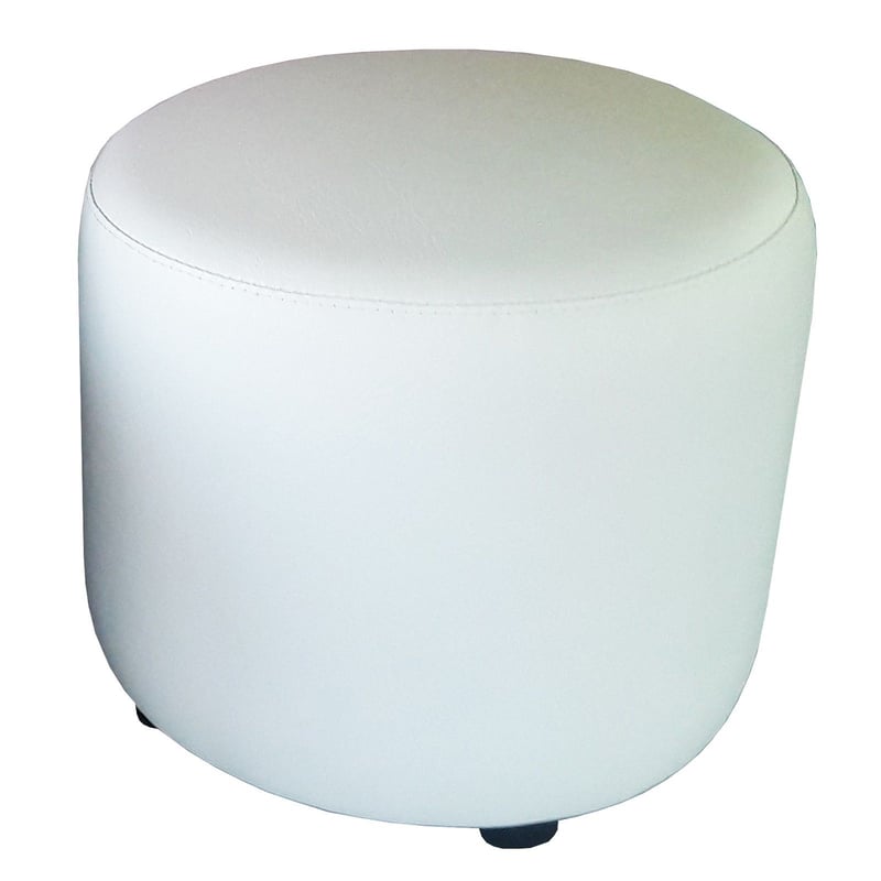 Puff Circular 40x40x42 Blanco | falabella.com