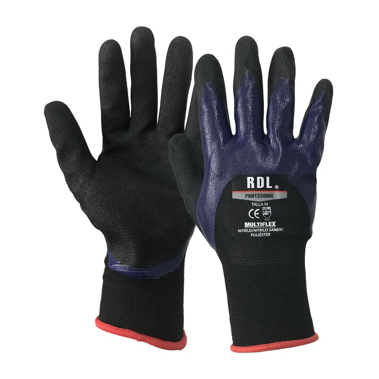 Guante Multiflex Poliester Nitrilo/Nitrilo Sandy Talla M REDLINE ...