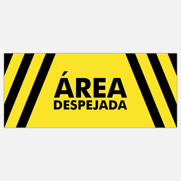 Señal Área Despejada Adhesiva para Piso 70X30 cm GENERICO | falabella.com