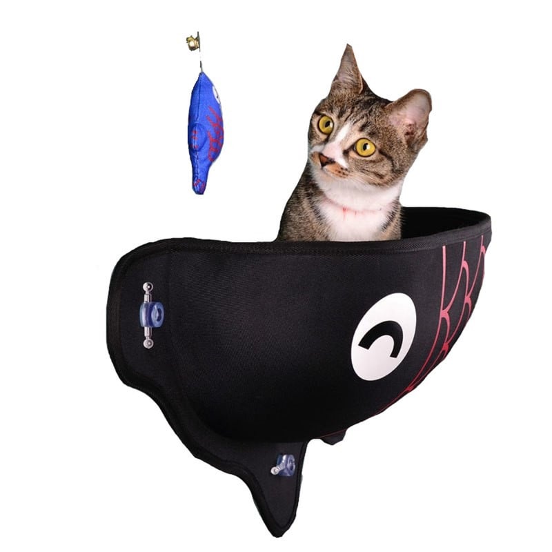 Cama Alcolchada Para Mascotas Ventana Pez Solepet Negro Solepet SOLEPET ...