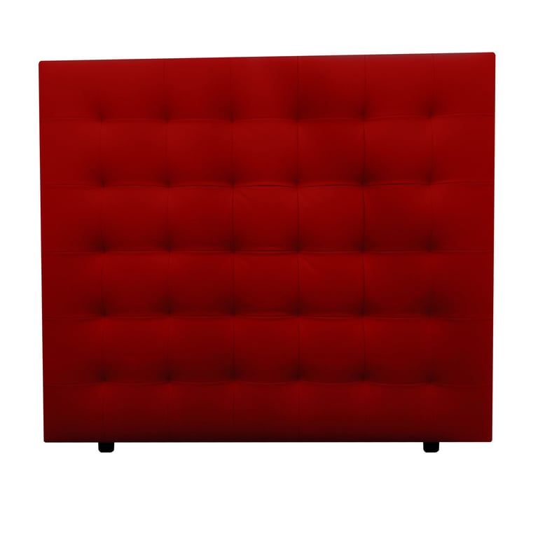 Cabecero Entero Doble 140x120 Squares Ecocuero Rojo NEW CONFORT ...