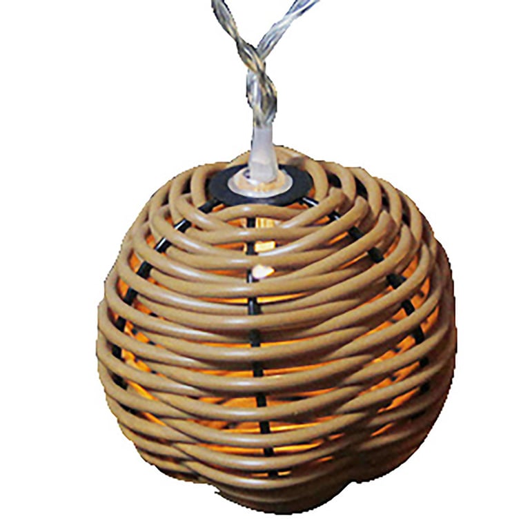 Guirnalda Solar Bola Ratan 10l Nat JUST HOME COLLECTION | falabella.com