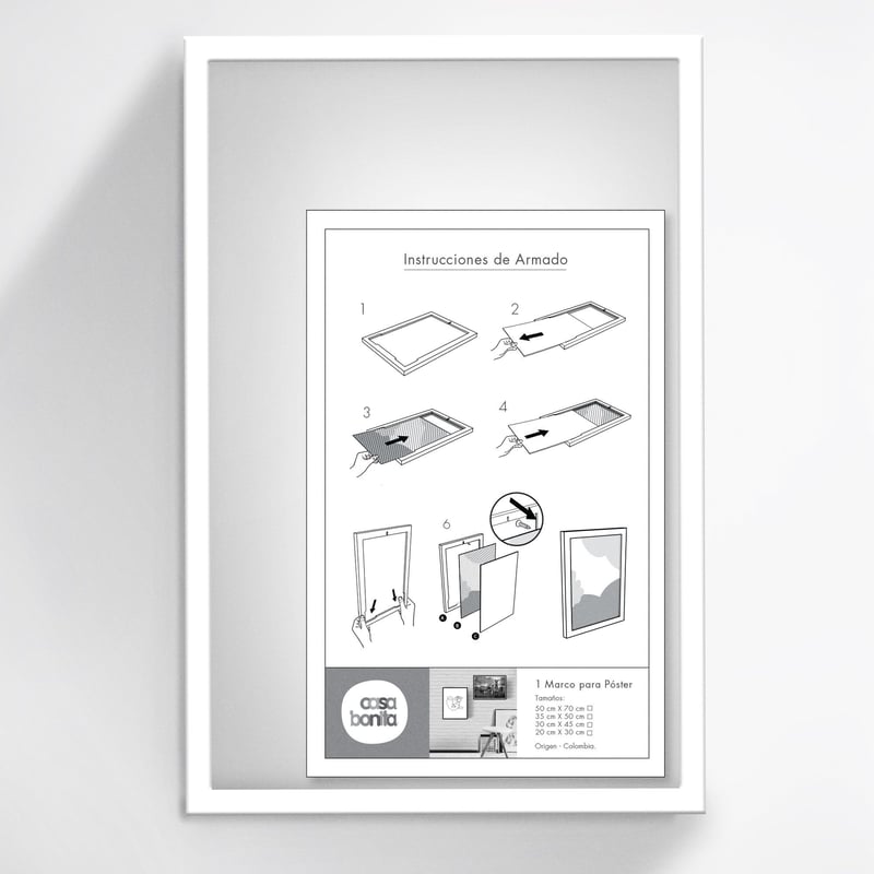 Marco Posters 45x30 Cm Blanco CASA BONITA | falabella.com