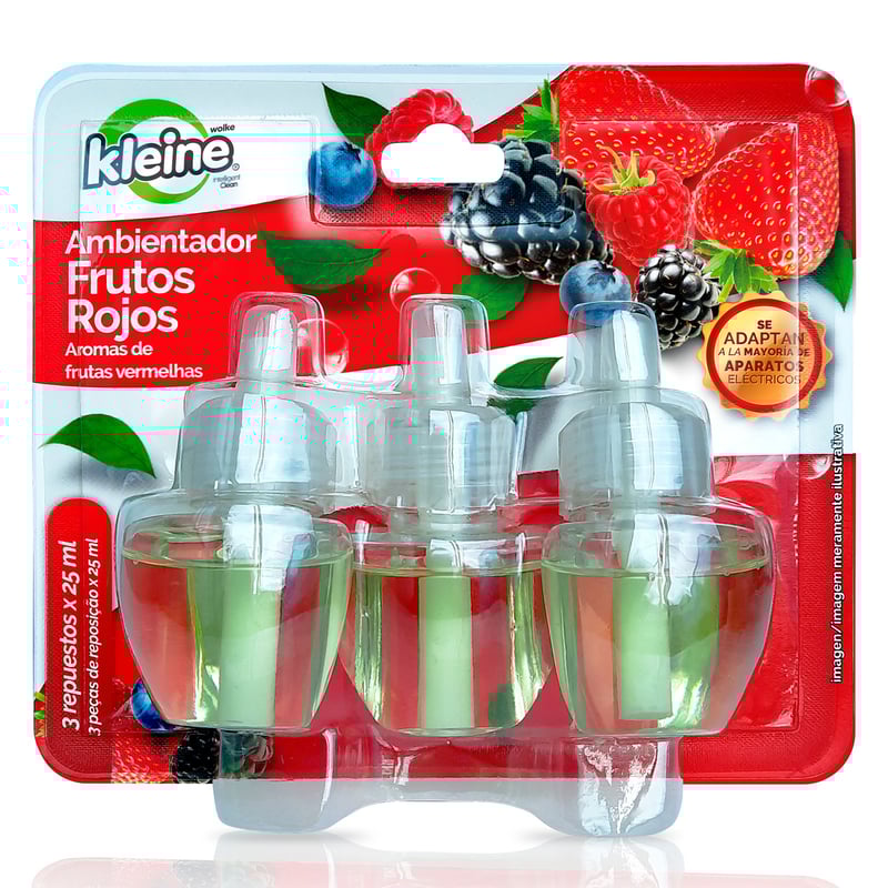 Ambientador Repuesto Frutos Rojos 3X25 Ml KLEINE WOLKE | falabella.com