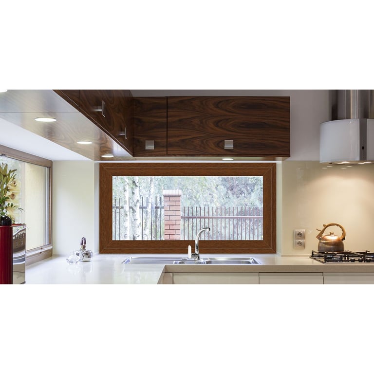 Ventana Proyectante Premium Nogal/Blanco HOLZTEK | falabella.com
