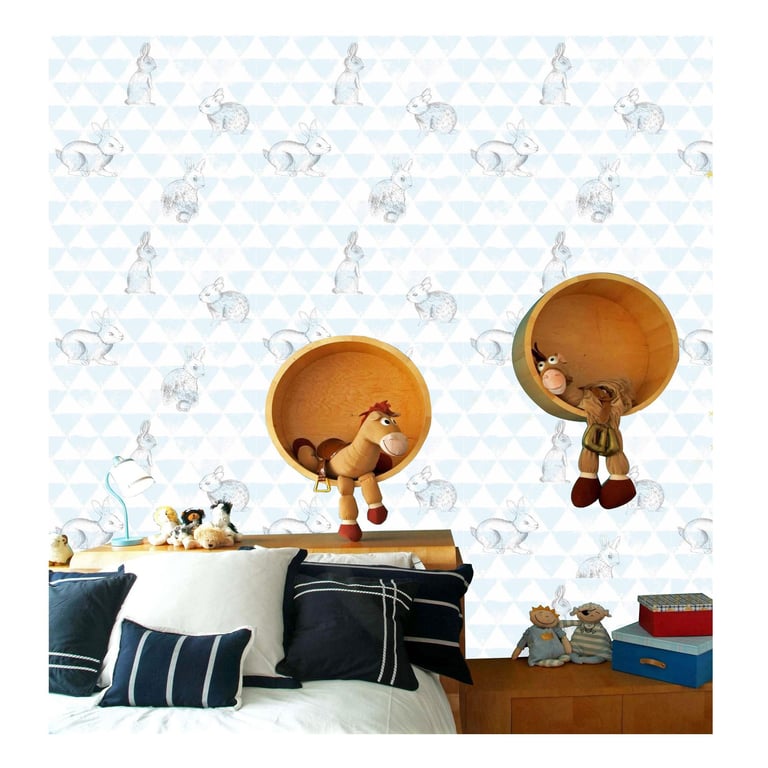 Papel Mural 53cm x 10Mt Amsterdam Smile Patrón Geométrico KONKER ...